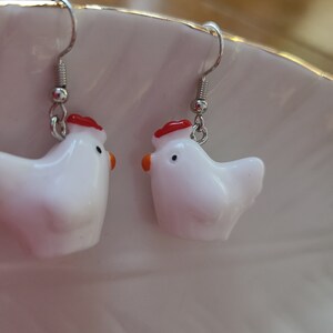 Chicken Earrings - Chicken Lover - Chicken Charms - Chicken Jewelry ...