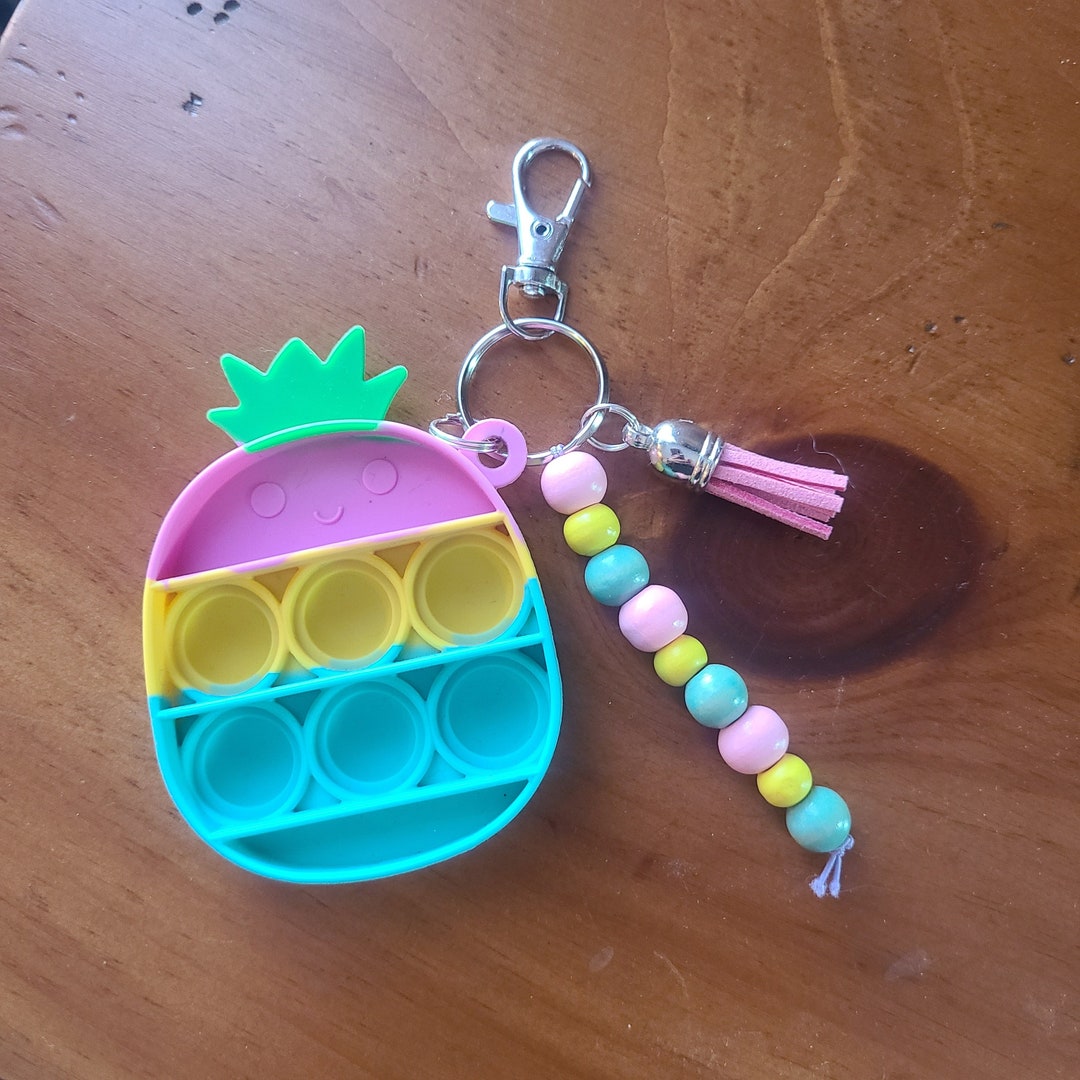 Pineapple Pop-it Keychain - Pop-it - Fidget Toy - Pineapple Charm ...