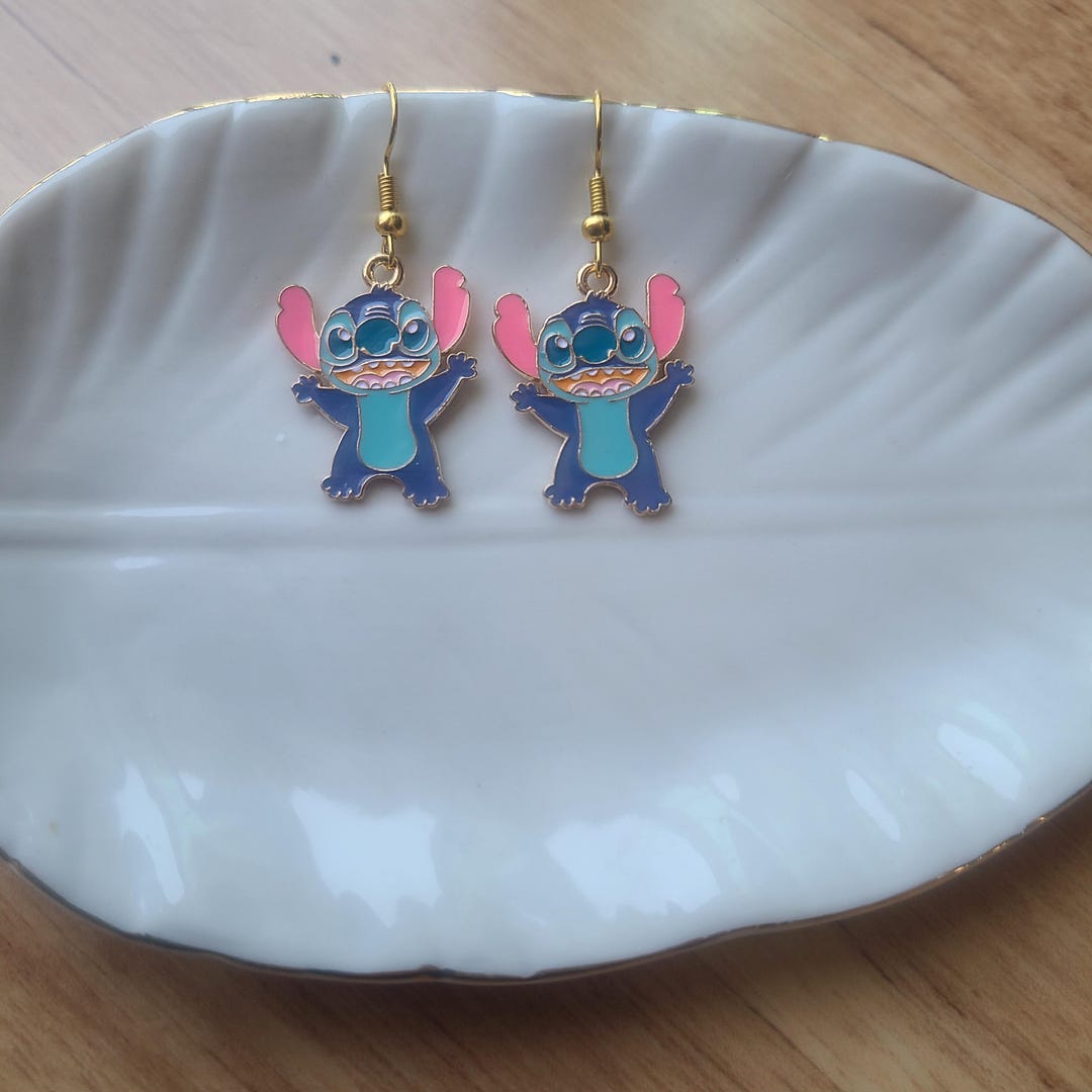 Stitch Earrings: 18k Gold Plated, Nickel-free Wire - Etsy