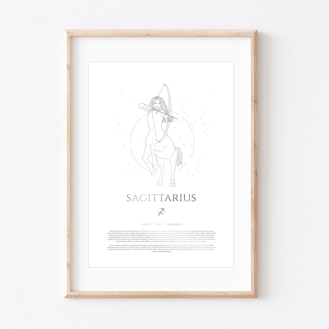 Sagittarius, Fire Symbol, Archer, Star Sign, Astrology Artwork, BRD ...