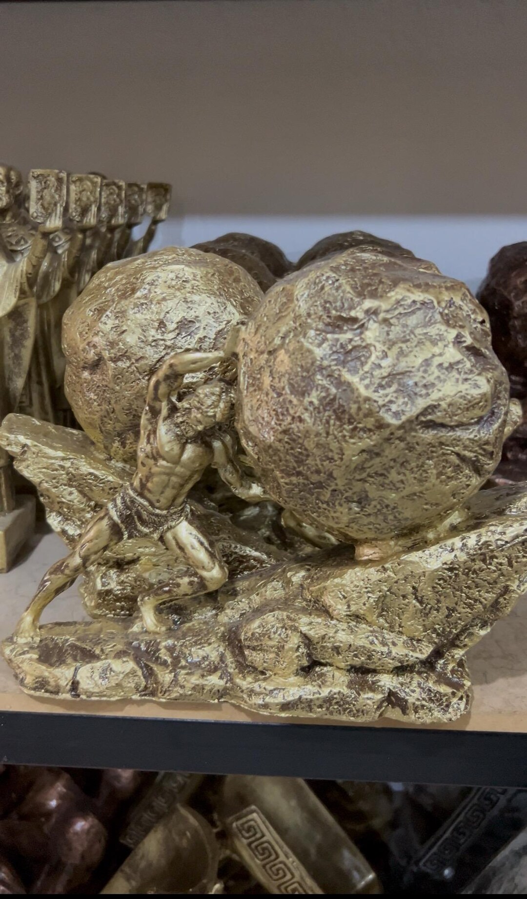 Sisyphus and the Eternal Boulder Greek Mythology Statue Endless ...