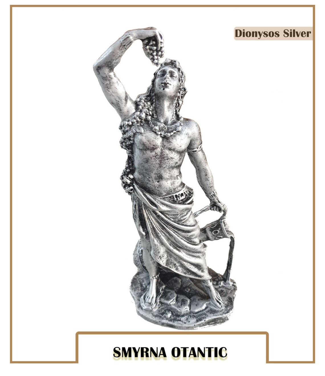 Dionysus Statue Greek God Silver 10.63 Inches Sculpture Bust | Etsy