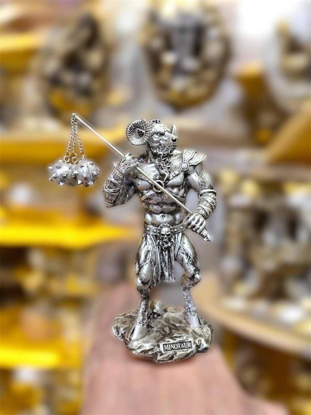 Handcrafted Minotaur Sculpture – Mythological Power, Legendary Half-man ...