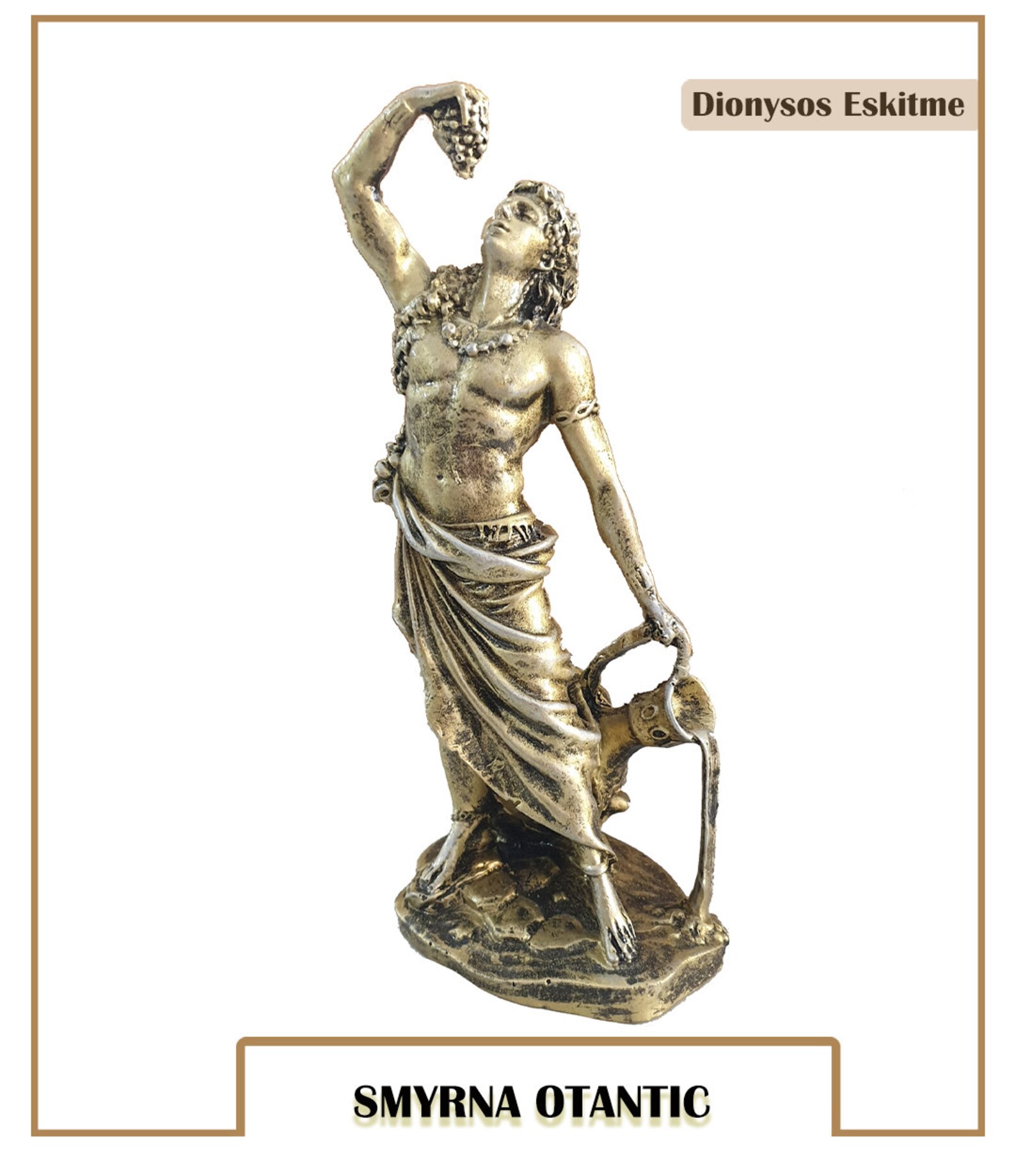 Dionysus Statue Greek God Water Green 10.63 Inches Sculpture | Etsy