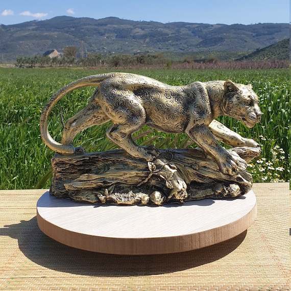 Jaguar Statue 1220 Inches Animal Sculpture Leopard Statue | Etsy