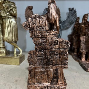 Egyptian Goddess Cleopatra Statue With Leopard Love Sculpture God ...