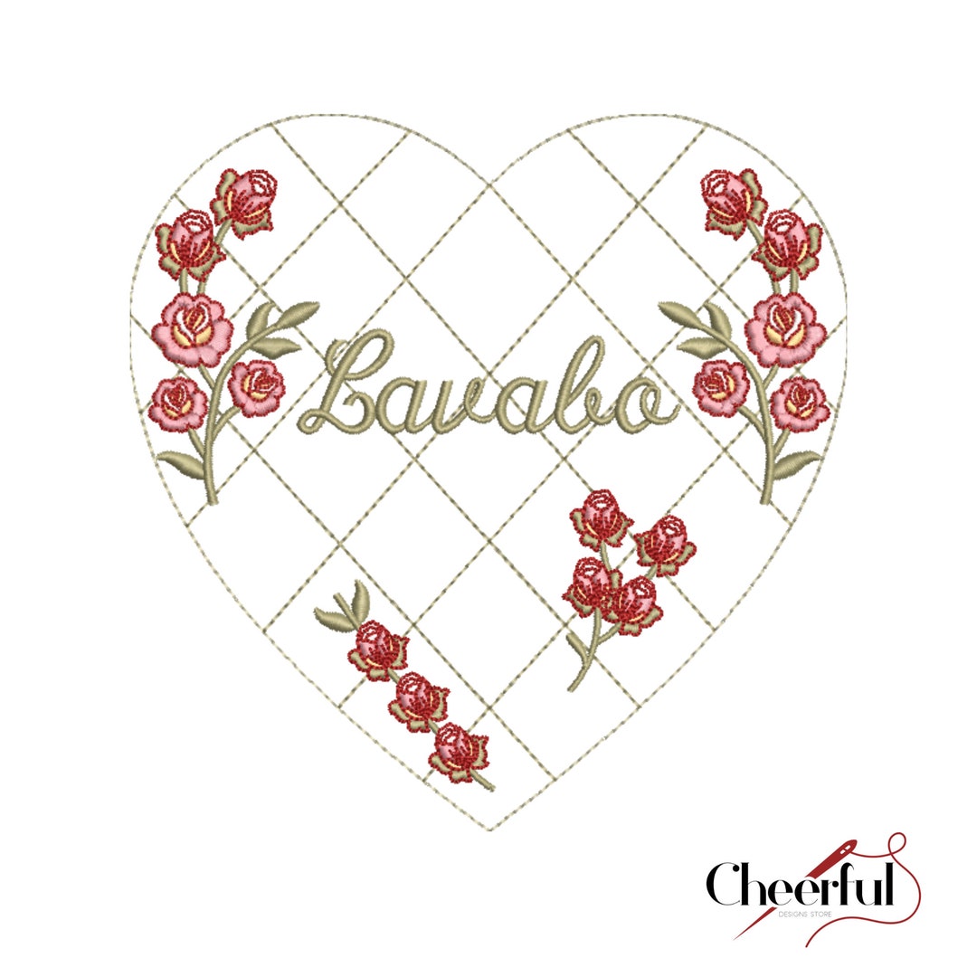 Floral Heart Embroidery Machine Design, Flower Embroidery File, Instant ...