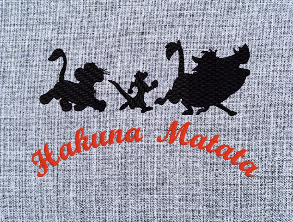 Lion King Embroidery Machine Design Timon and Pumba Hakuna - Etsy