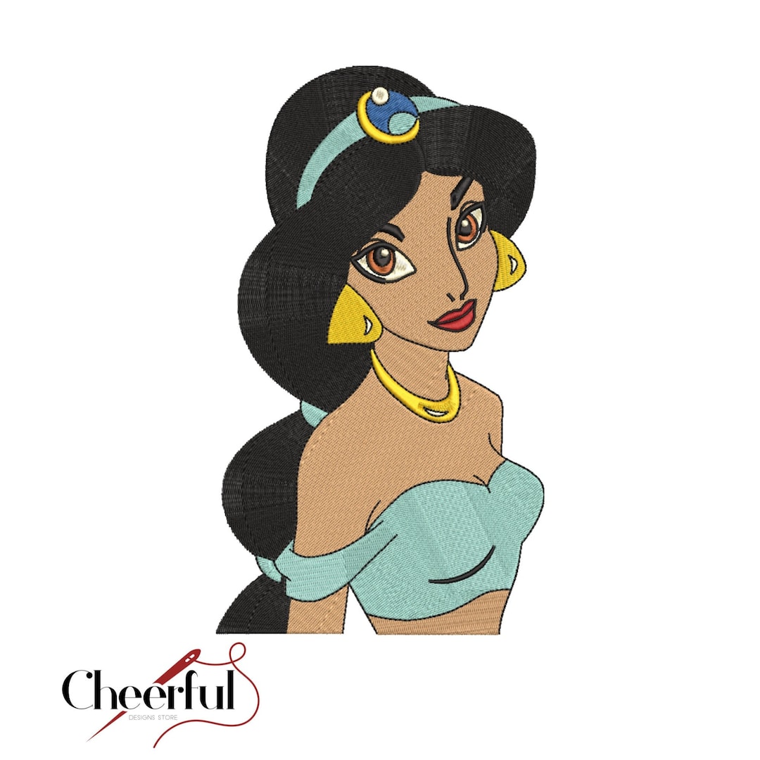 Aladdin Princess Jasmine Embroidery Design, Princess Jasmine Machine ...
