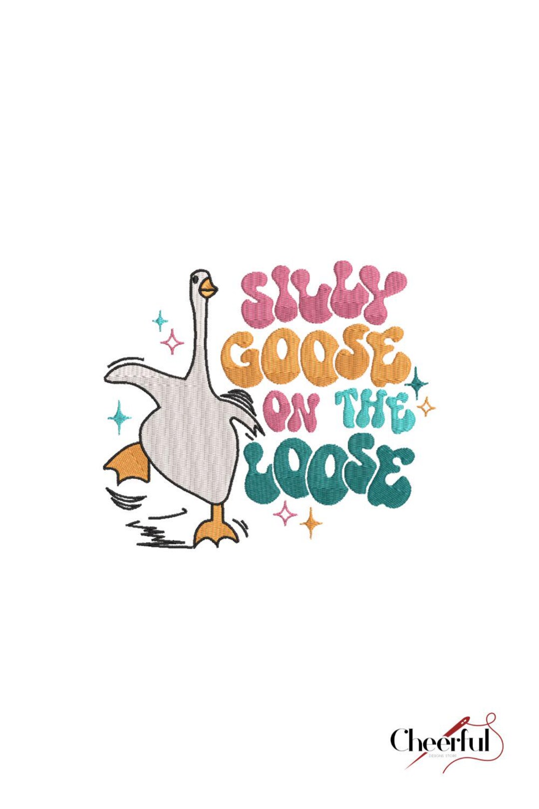 Embroidered Silly Goose Machine Design-instant Download ZIP- 3 Sizes - Etsy