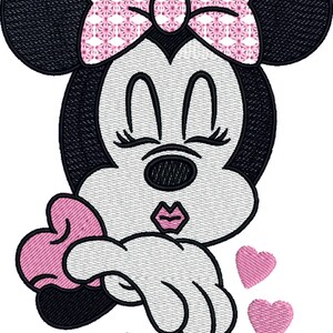 Minnie Mouse Embroidery Machine Design - 3 Sizes - Instant Download - Etsy