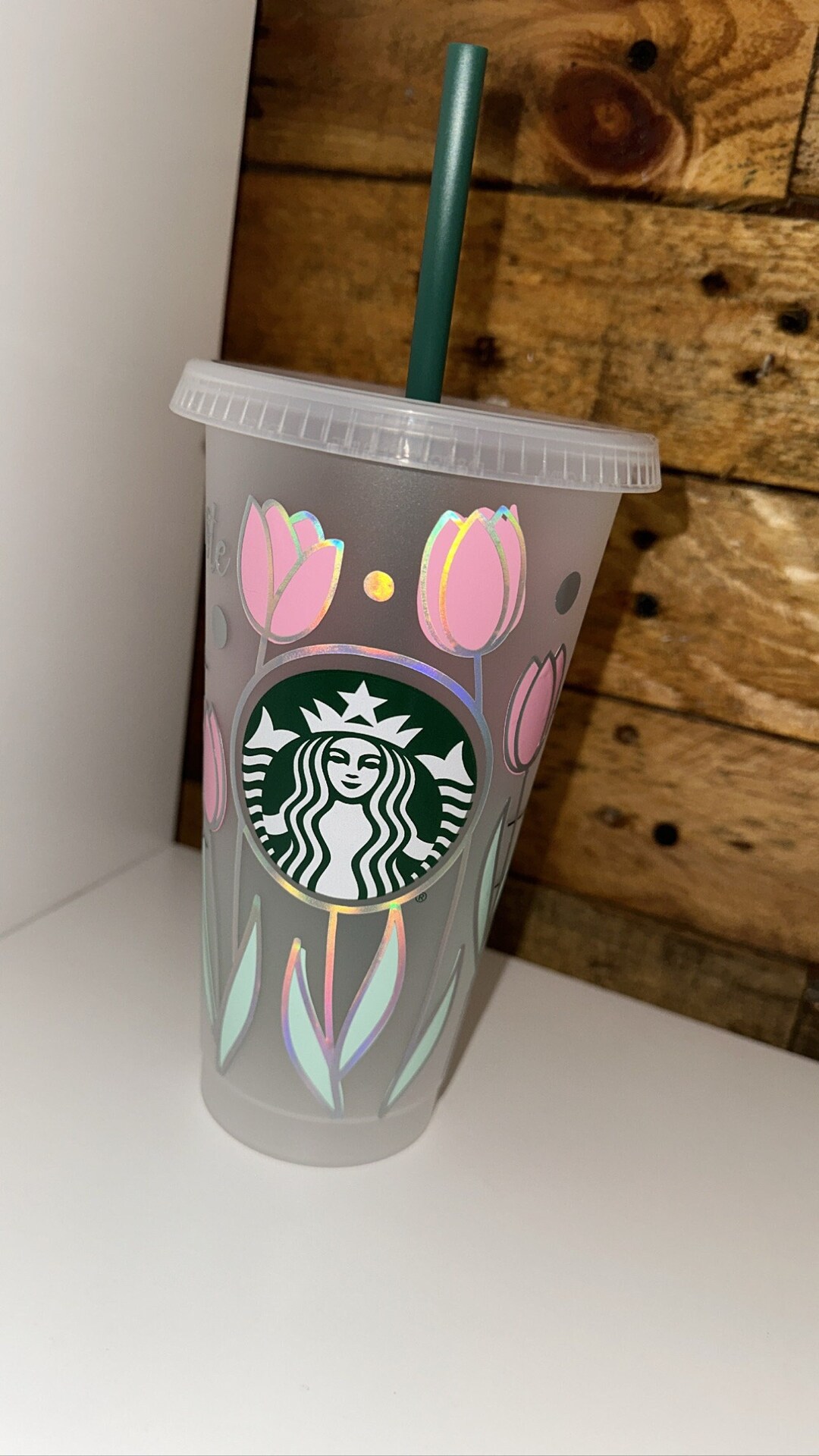 Starbucks Cup Personalised Cup UK Reusable Cups, Tulip Print , Best ...
