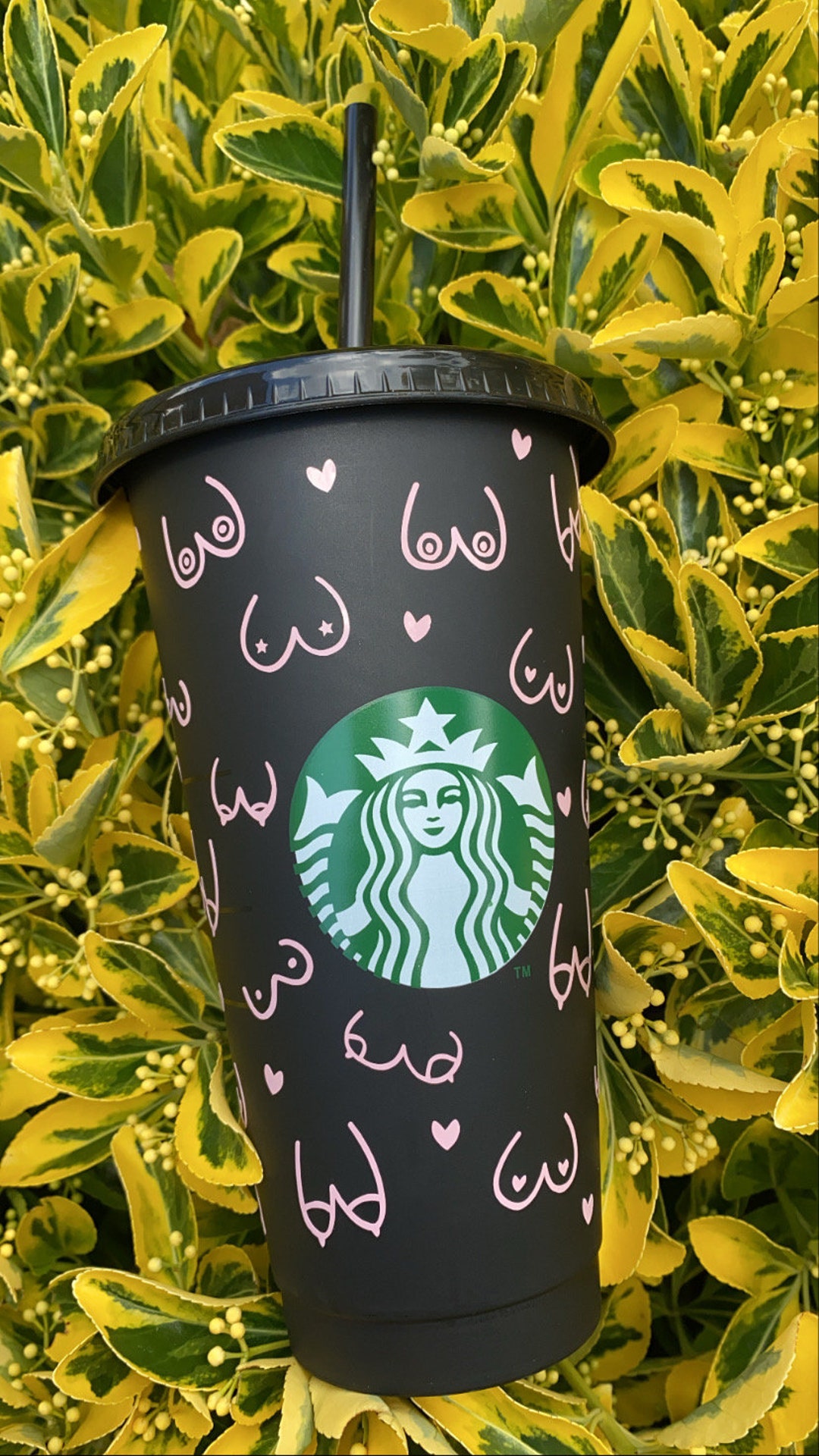 Custom Starbucks Cup, Personalised Starbucks Reusable Cups, Boob Print ...