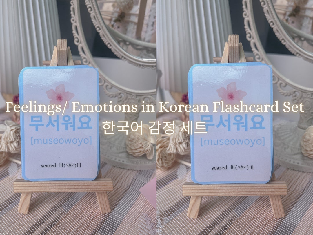 Feeling and Emotions in Korean Downloadable Flashcards - Etsy