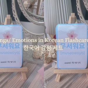 Feeling and Emotions in Korean Downloadable Flashcards - Etsy