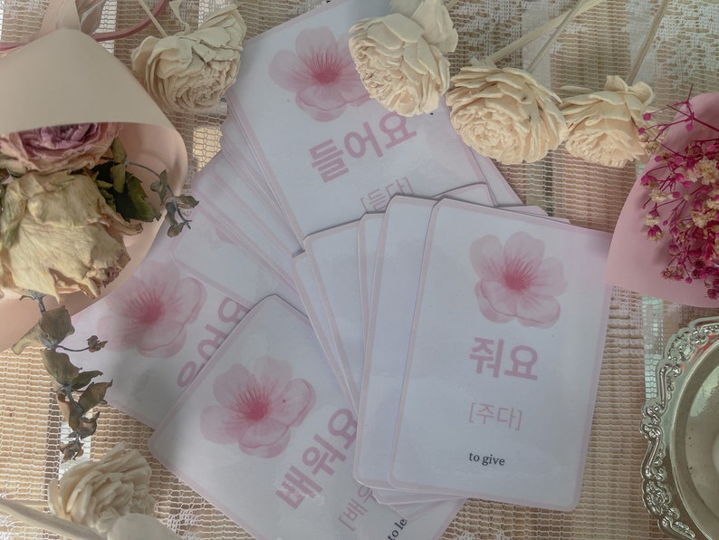 Korean Study Flashcard BUNDLE Learn Korean Language Hangul - Etsy