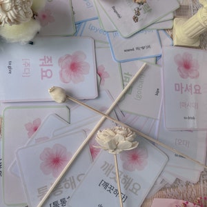 Korean Study Flashcard BUNDLE, Learn Korean Language Hangul for ...