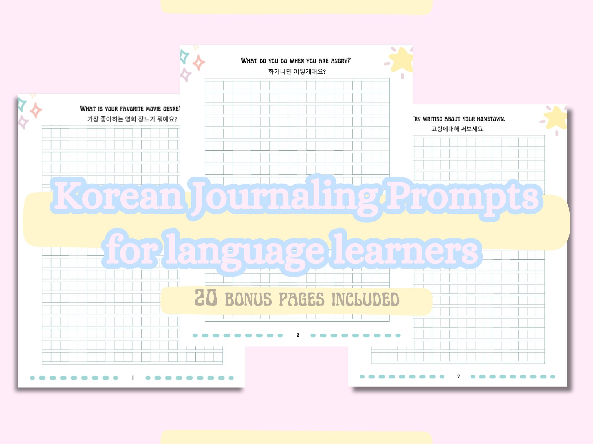 TOPIK Writing Practice Journal | 80+ Korean Hangul Prompts + Exam ...