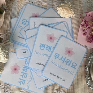 Feeling and Emotions in Korean Downloadable Flashcards - Etsy