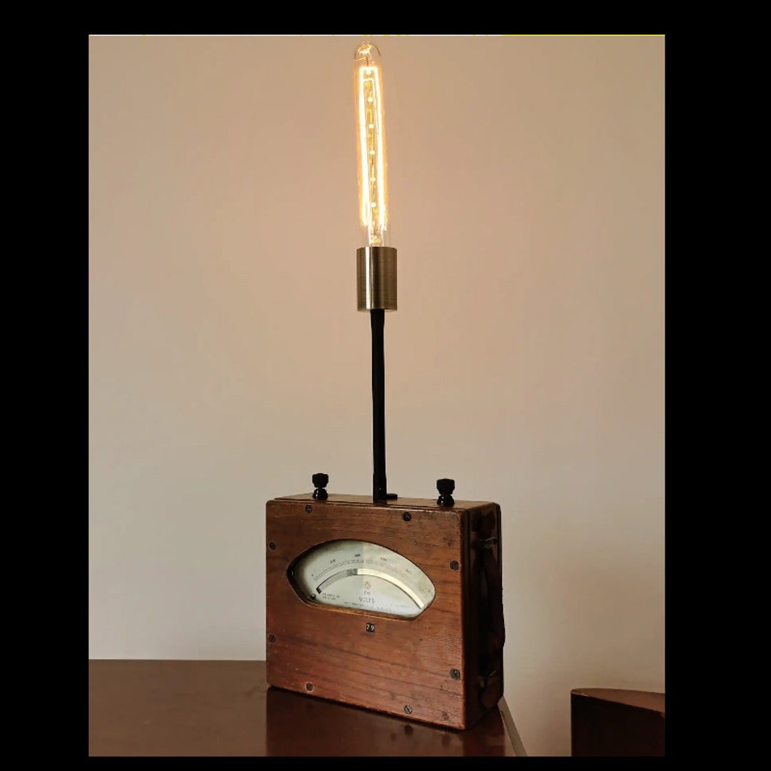 Vintage Voltmeter Converted to Edison Lamp - Etsy