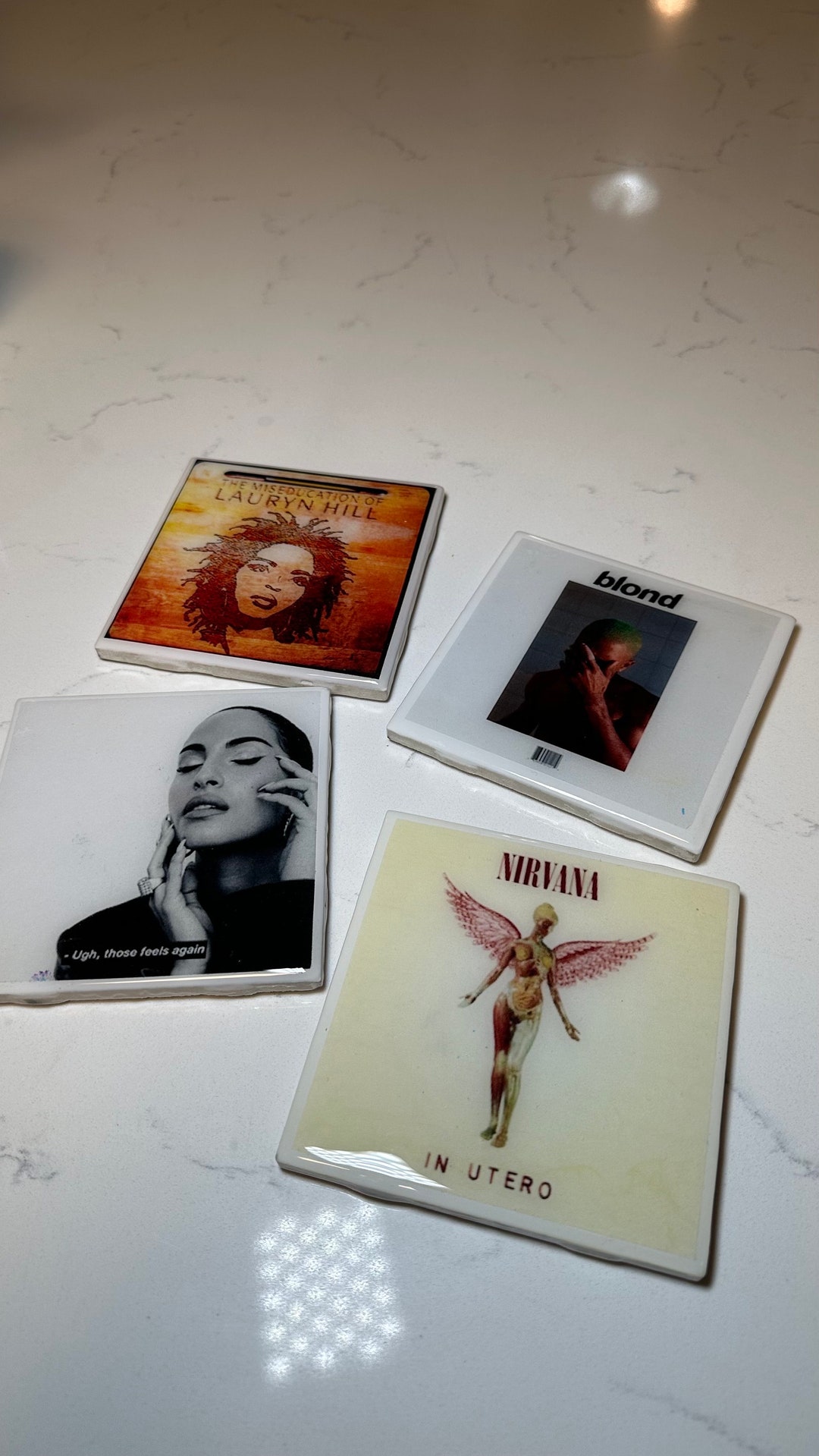 Custom Drink Coasters | Set of 4 | Album Covers | Aesthetic Home Decor ...