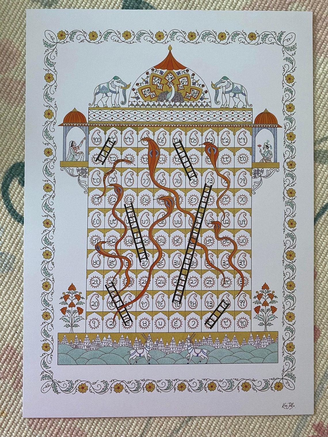 Cobra's and Ladders Print - Etsy