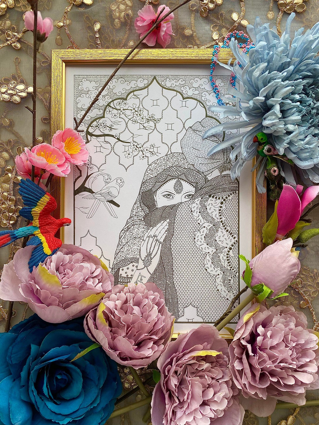 Zodiac Print / Indian Inspired Gemini Print - Etsy