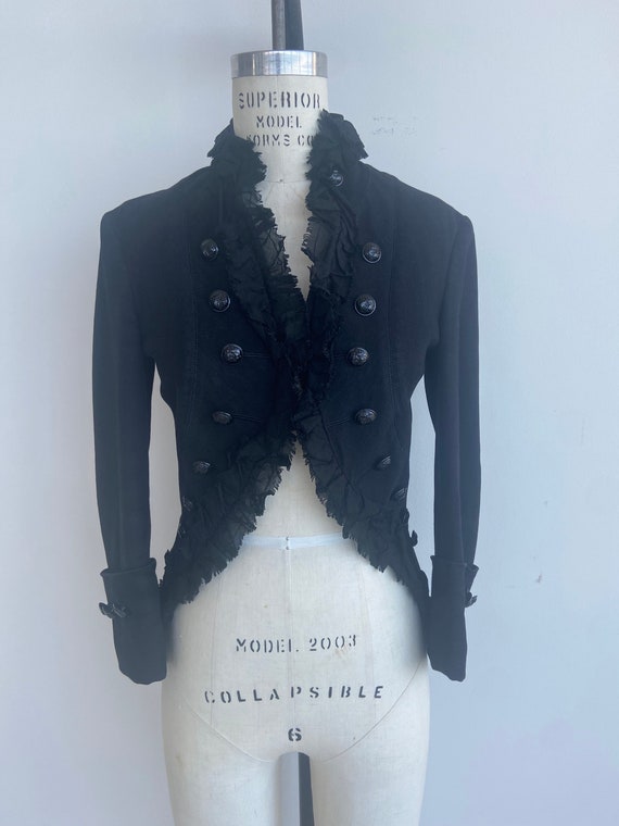 Alexander Mcqueen FW 2008 Jacket in Black Denim IT40 / US4 Alexander Mcqueen FW 2008 Jacket in Black Denim IT40 / US4