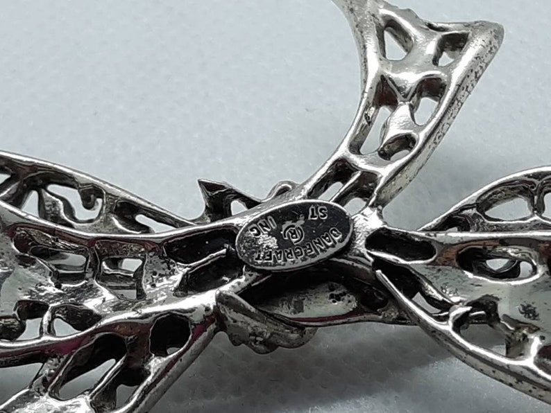 Vintage Designer Signed Danecraft Sterling Silver 925 Bow Brooch Pin 21 ...