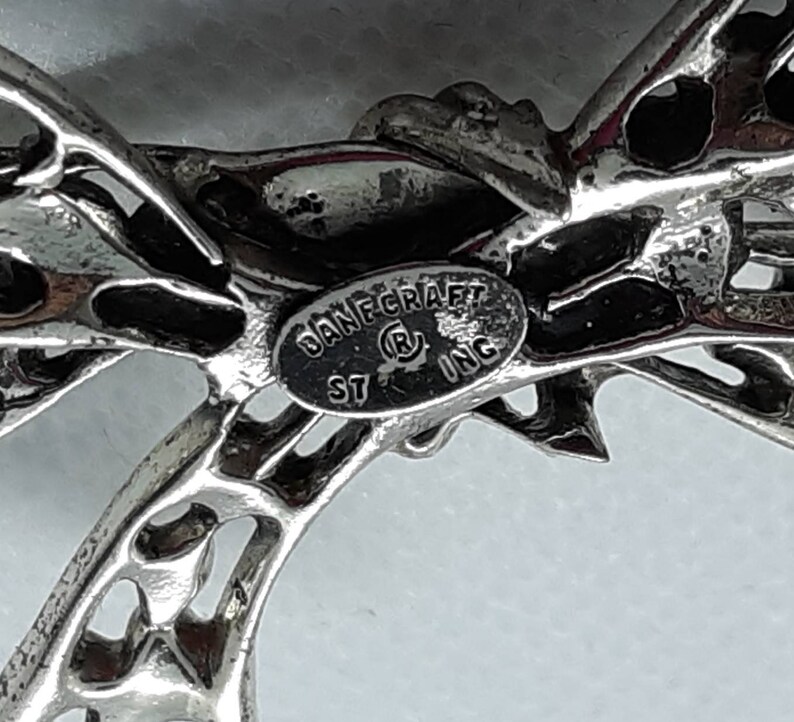 Vintage Designer Signed Danecraft Sterling Silver 925 Bow Brooch Pin 21 ...