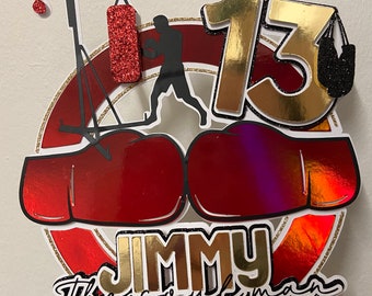 Boxing Cake Topper - Etsy UK