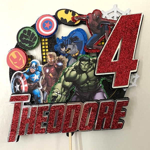 Spiderman and Hulk Cake Topper - Etsy UK