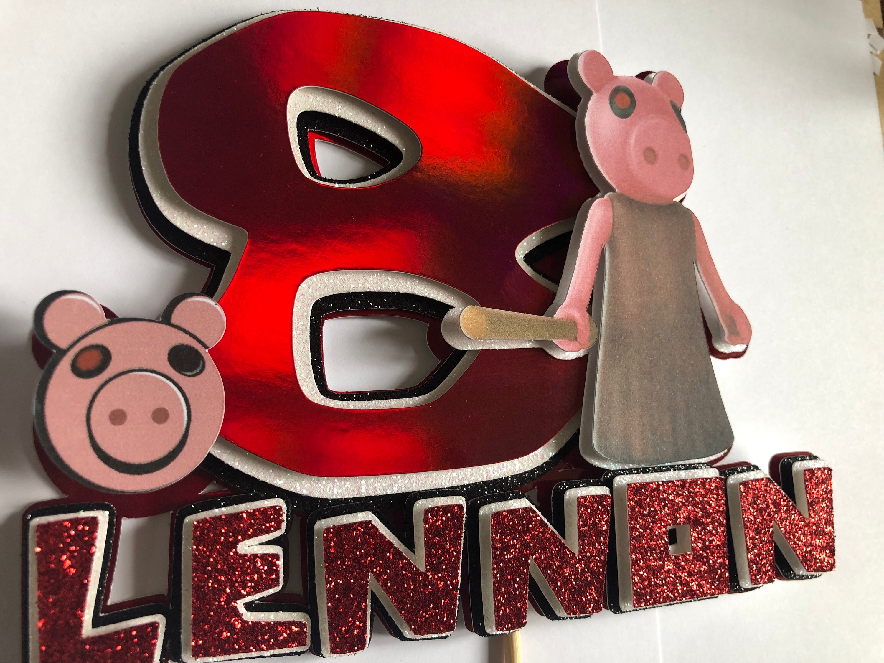 Piggy Roblox Cake Topper | Etsy