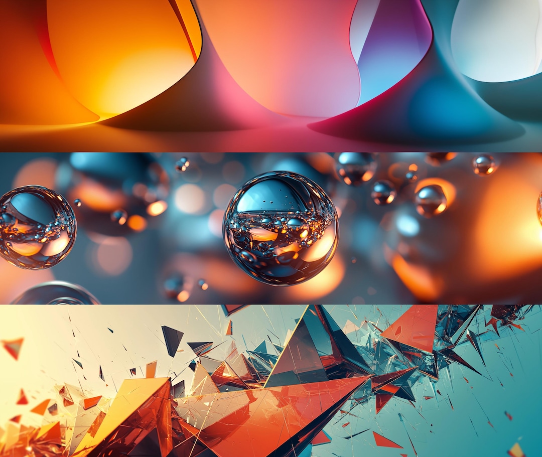 Abstract Designs - Dual Monitor Wallpapers - 12 High-resolution AI ...