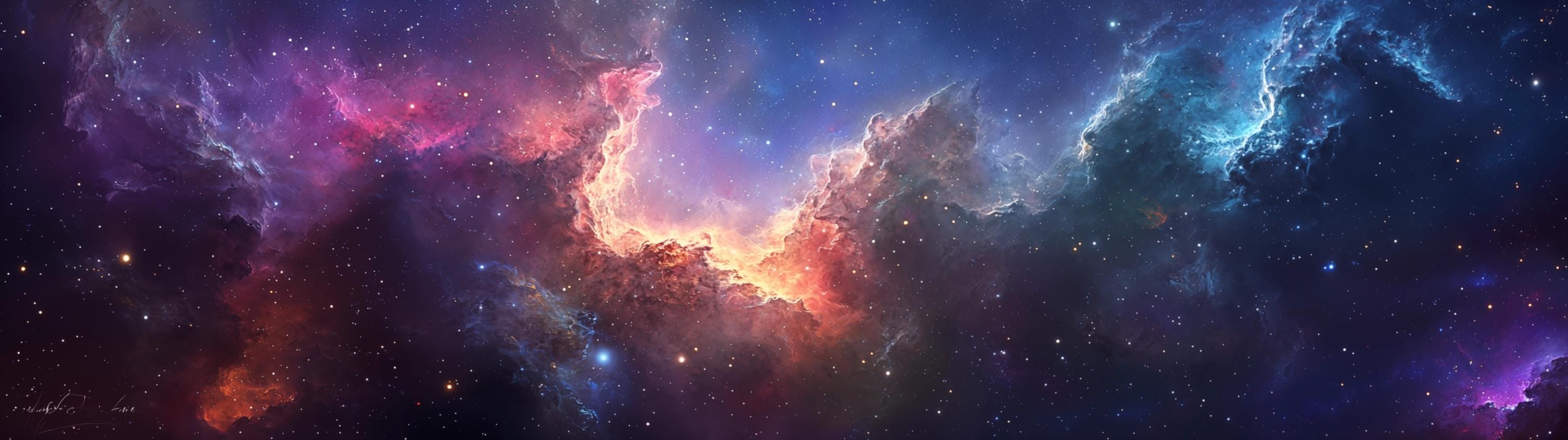 Galaxy and Nebula - Dual Monitor Wallpapers - 12 High-resolution ...