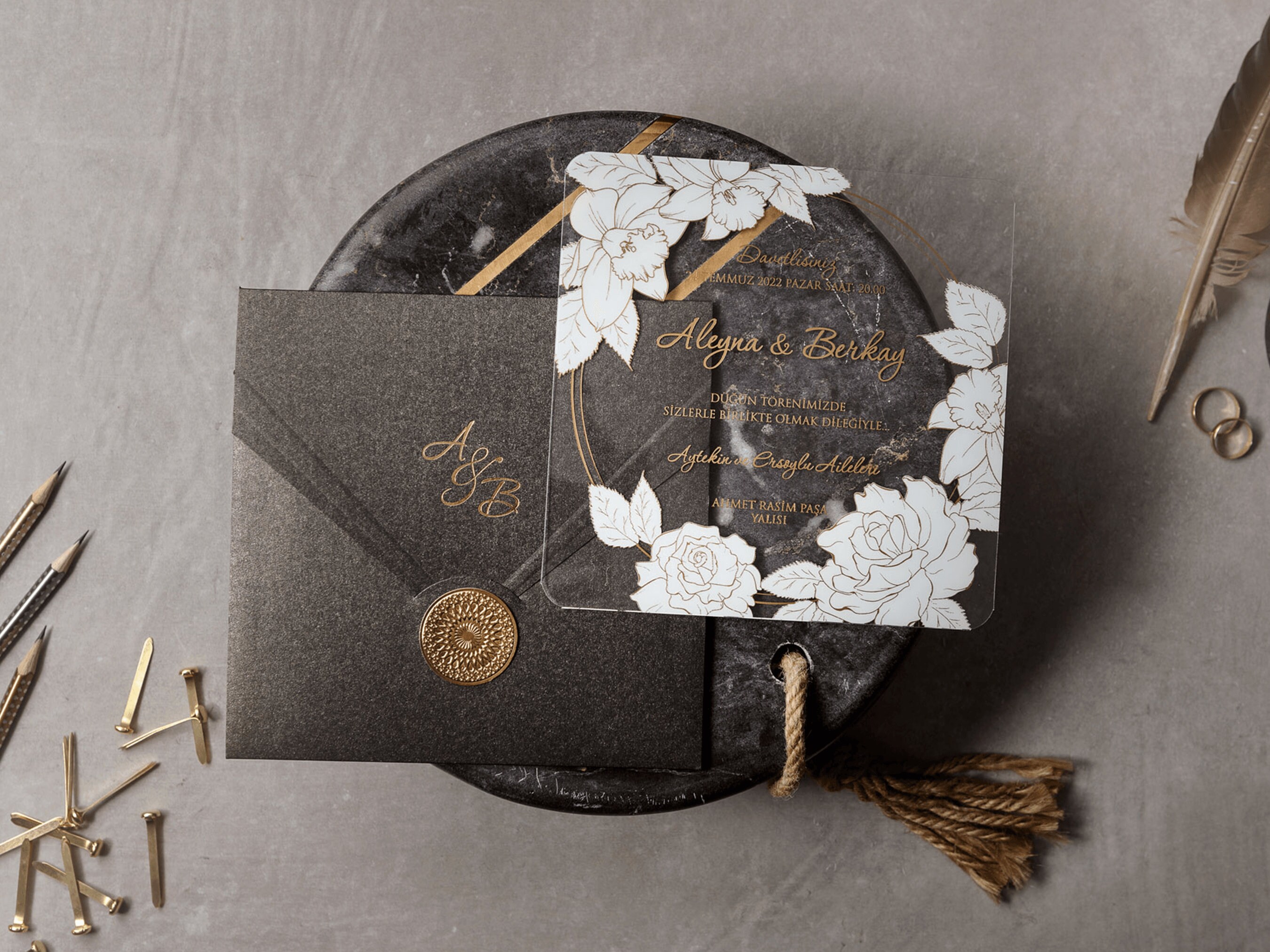 Paper & Party Supplies Invitations Wedding Invitation Set Wedding ...