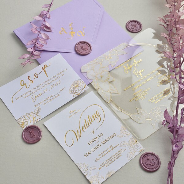 Transparent Wedding Invitation - Etsy