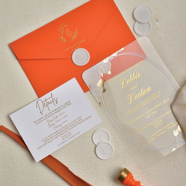Transparent Wedding Invitation - Etsy