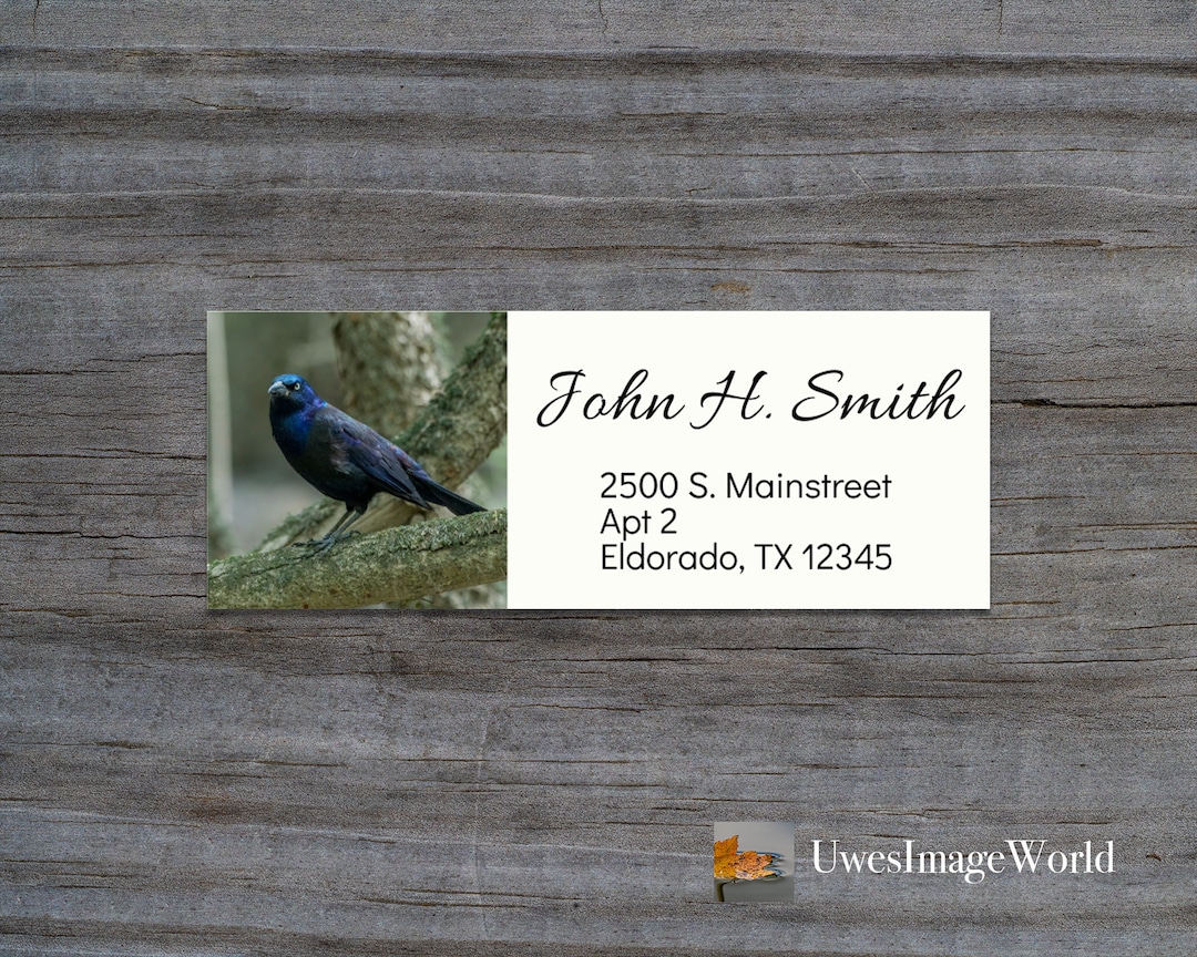 Return Address Label Template | Bird | Nature-inspired Address Label ...