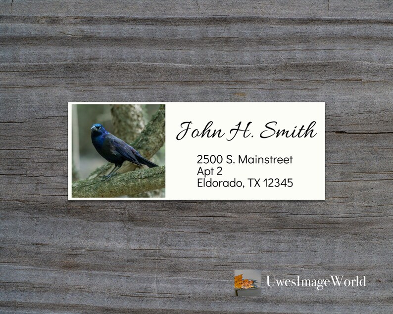 Return Address Label Template Bird Nature-inspired Address | Etsy