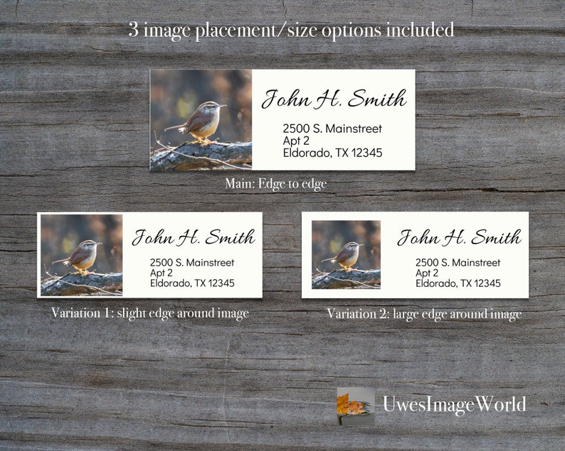 Return Address Label Template | Cute Bird | Nature-inspired Address ...