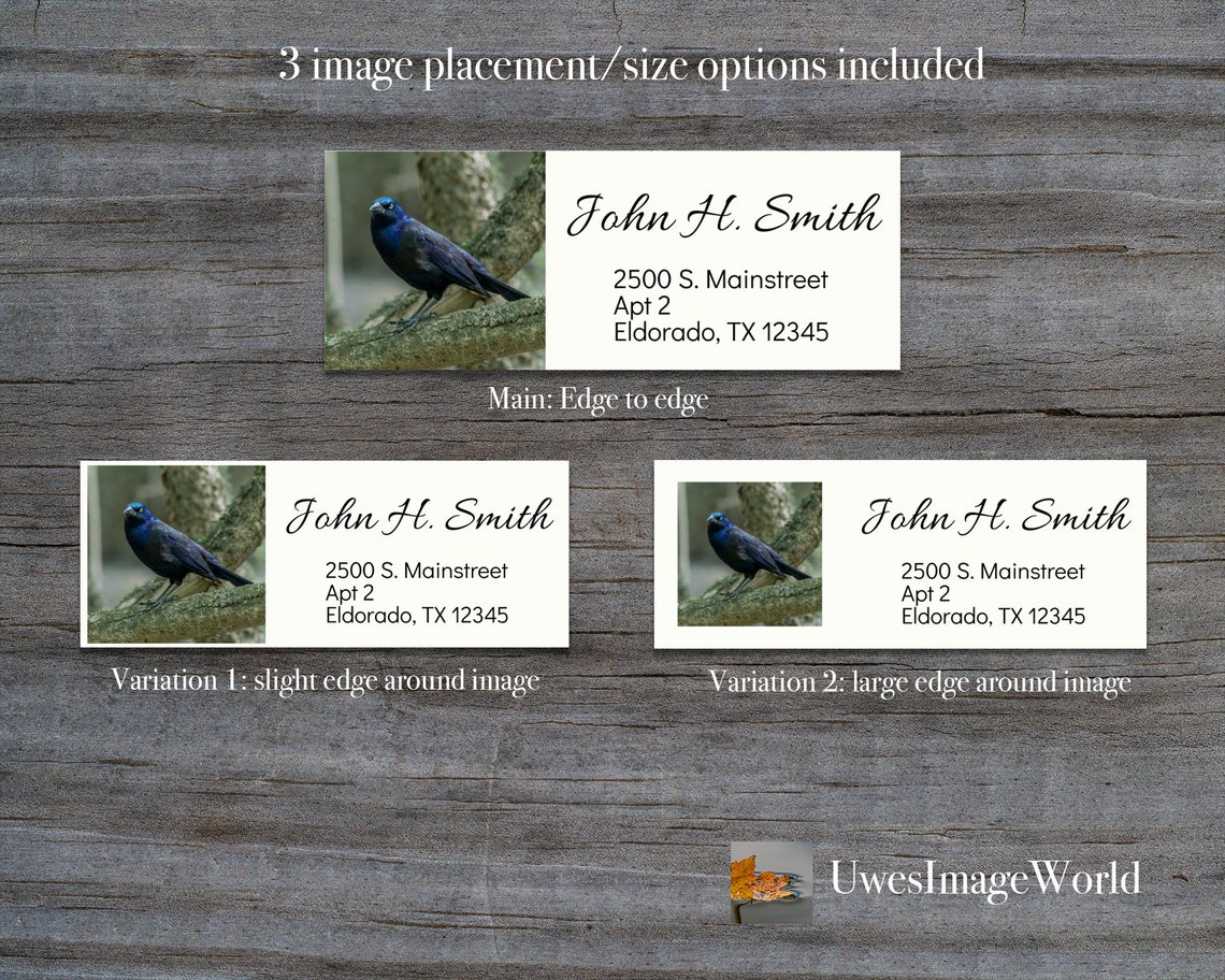 Return Address Label Template | Bird | Nature-inspired Address Label ...