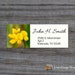 Return Address Label Template | Yellow Flower | Nature-inspired Address ...