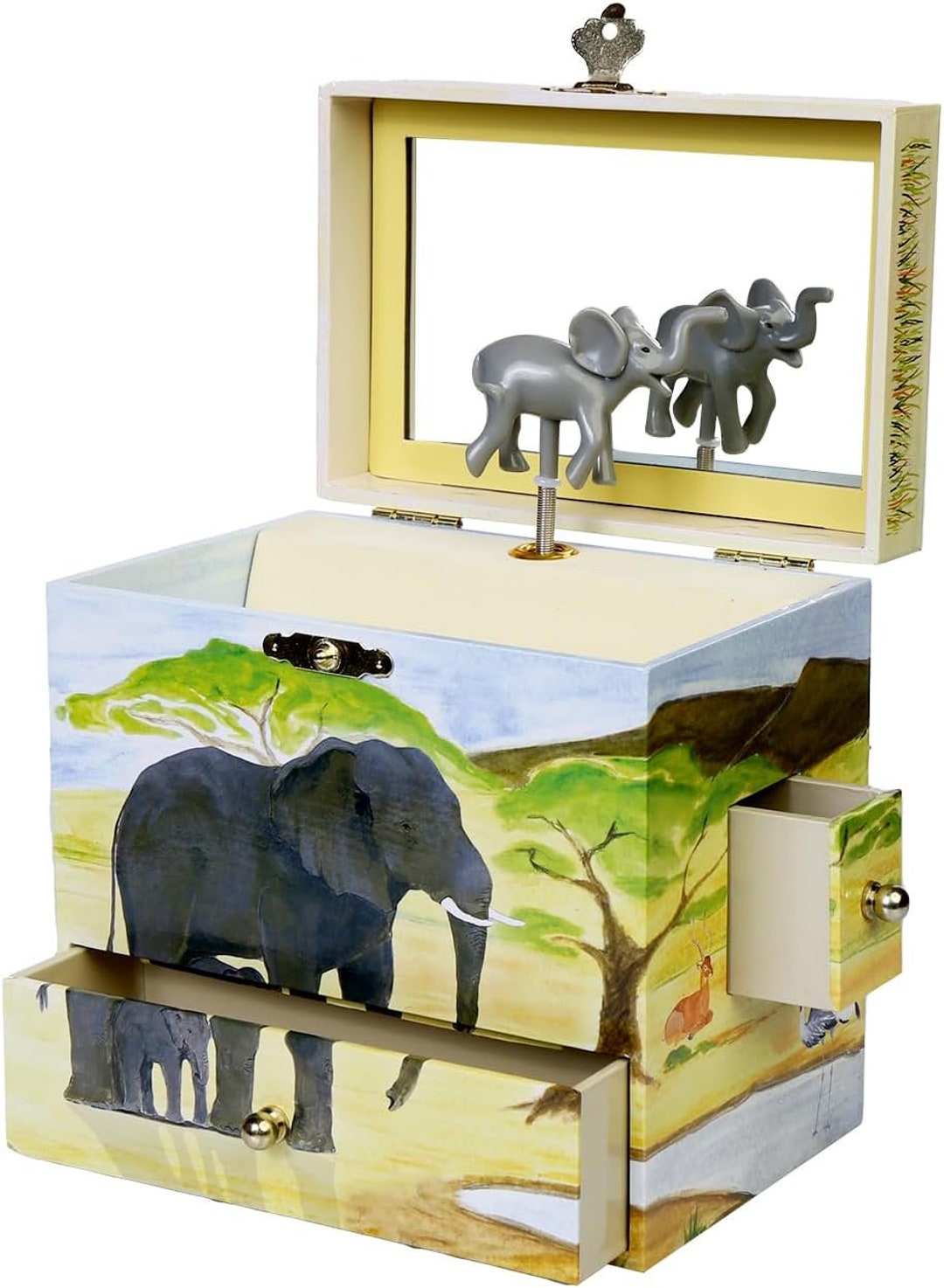 Enchantmints Elephant Musical Jewelry Box for Kids Handcrafted ...