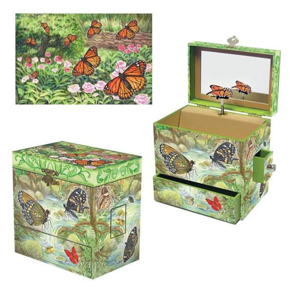 Enchantmints Monarchs Butterfly Musical Jewelry Box for Girls - Etsy