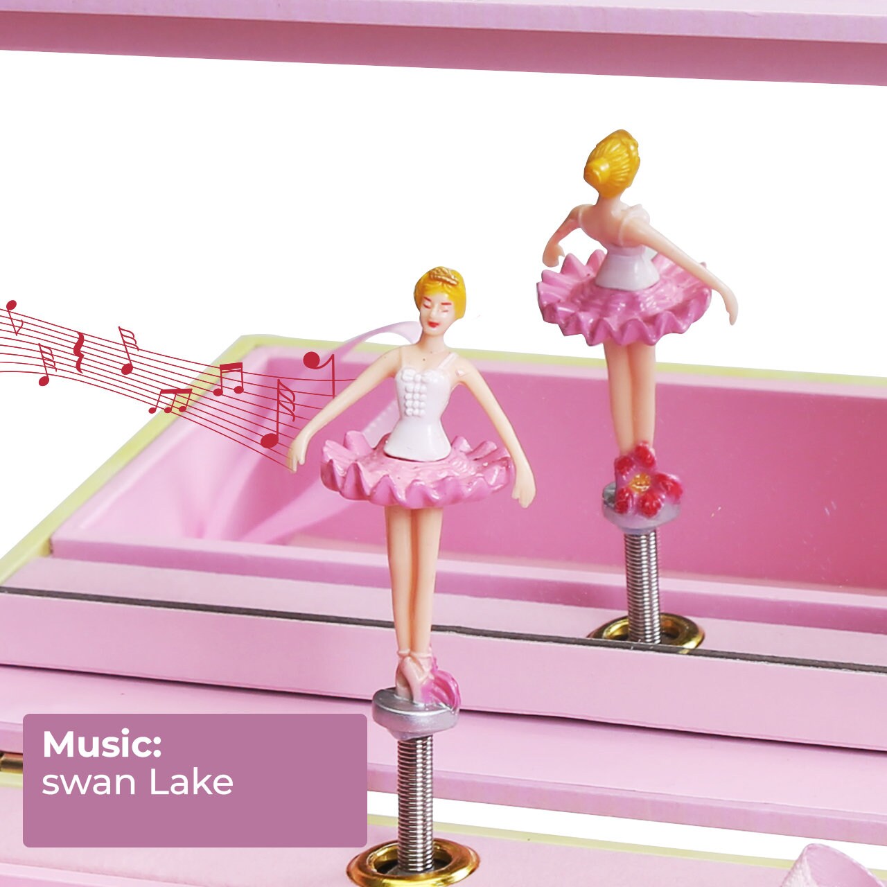 Enchantmints Ballerina Jewelry Box for Girls Musical Kids Treasure Box ...