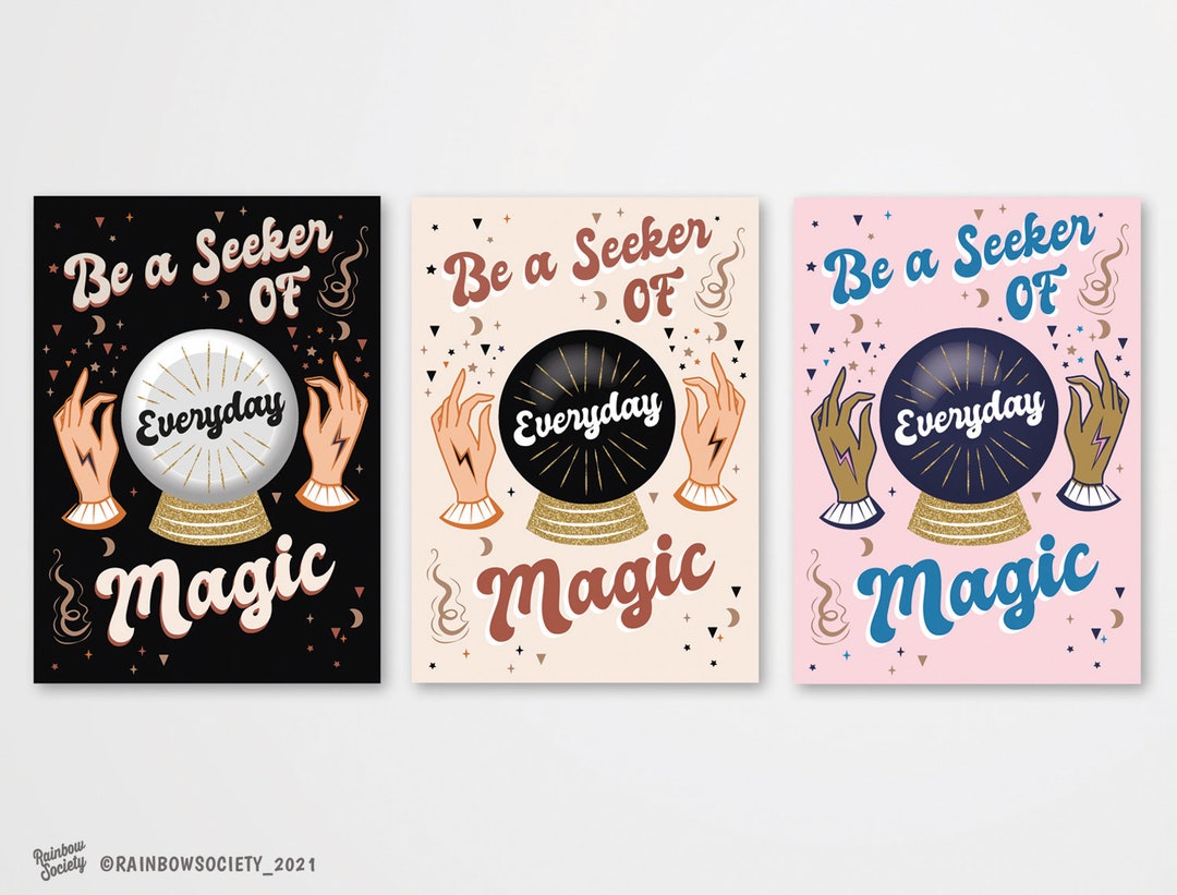 Seeker of Everyday Magic Print - Magic Print - Magic Slogan Print ...