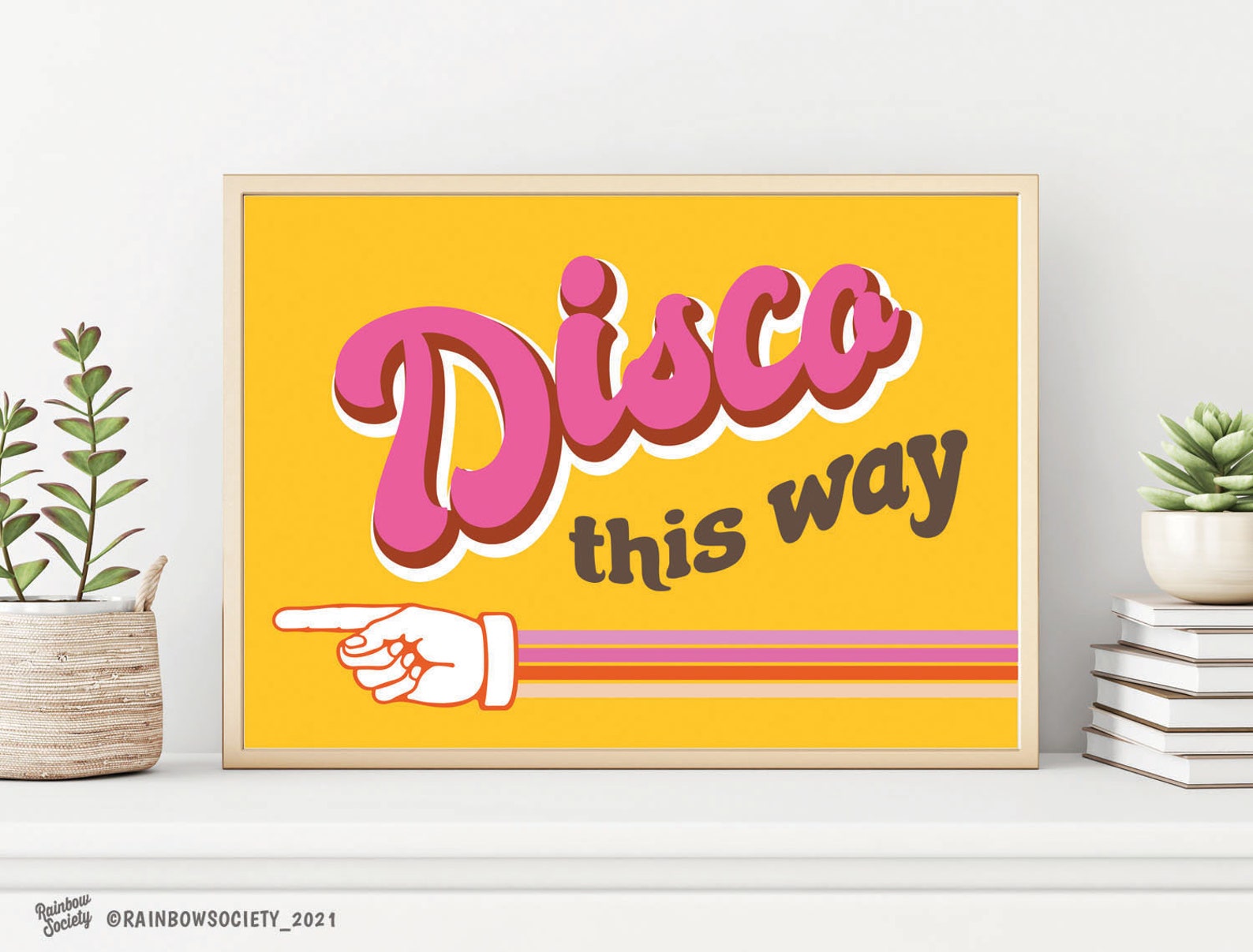 Disco Print Disco Slogan Disco Poster Disco This Way - Etsy
