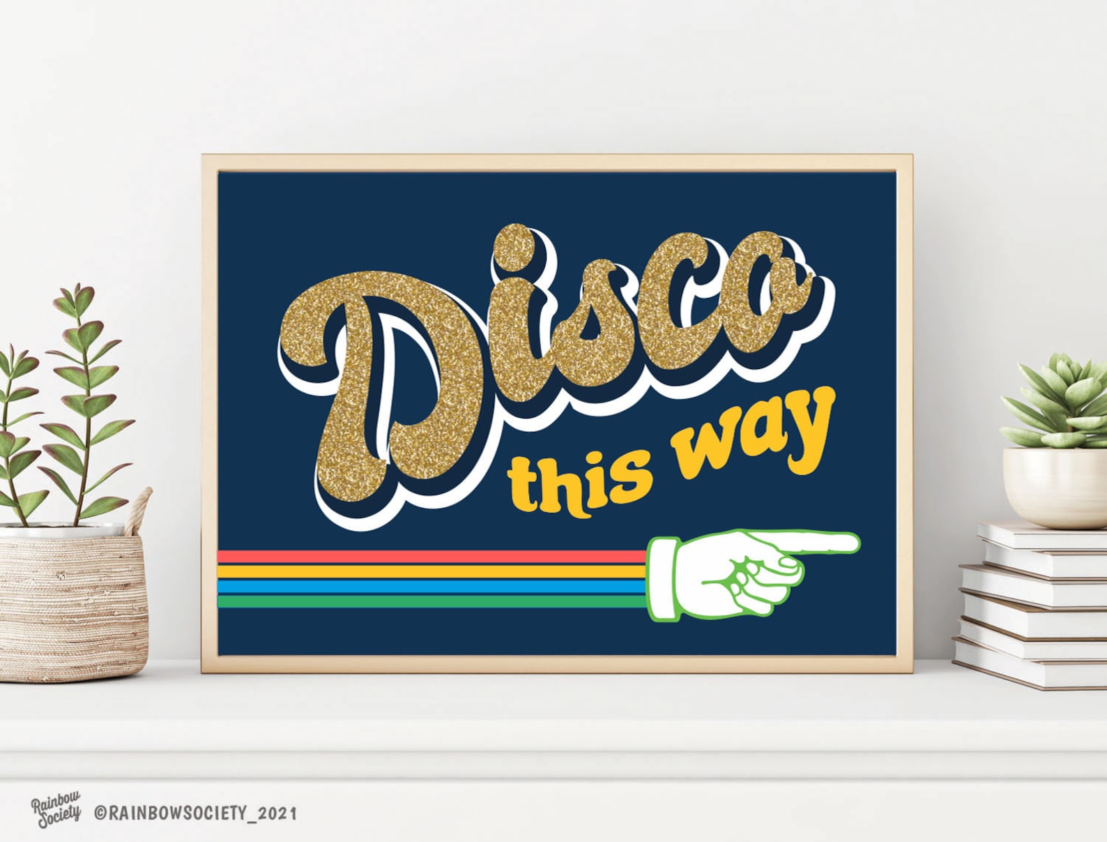 Disco Print Disco Slogan Disco Poster Disco This Way - Etsy