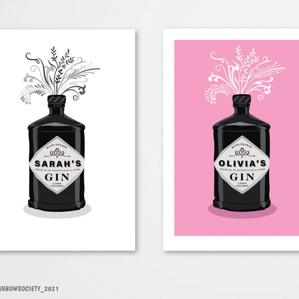 Gin Print - Etsy UK